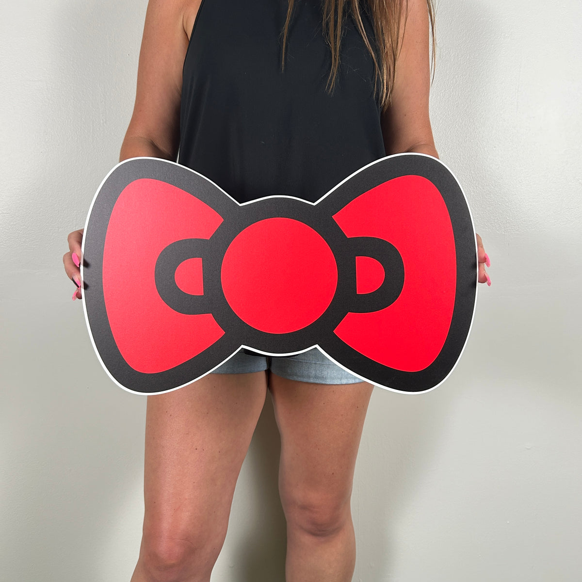 Hello Kitty Bow Party Prop - Hello Kitty Theme Cutout - Red Hello Kitt ...