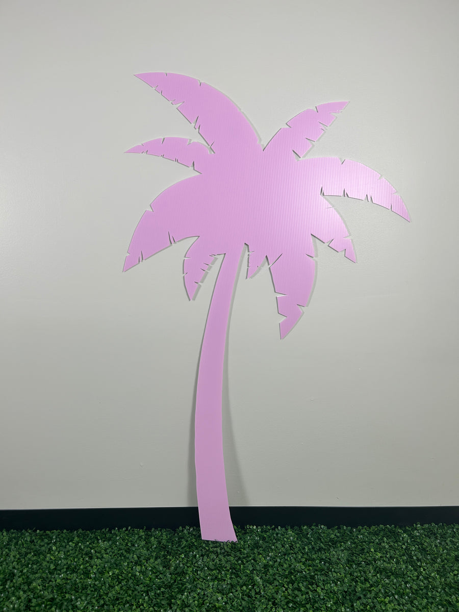 Coroplast Palm Tree Party Prop - Palm Tree Cutout - 4ft Party Standee ...