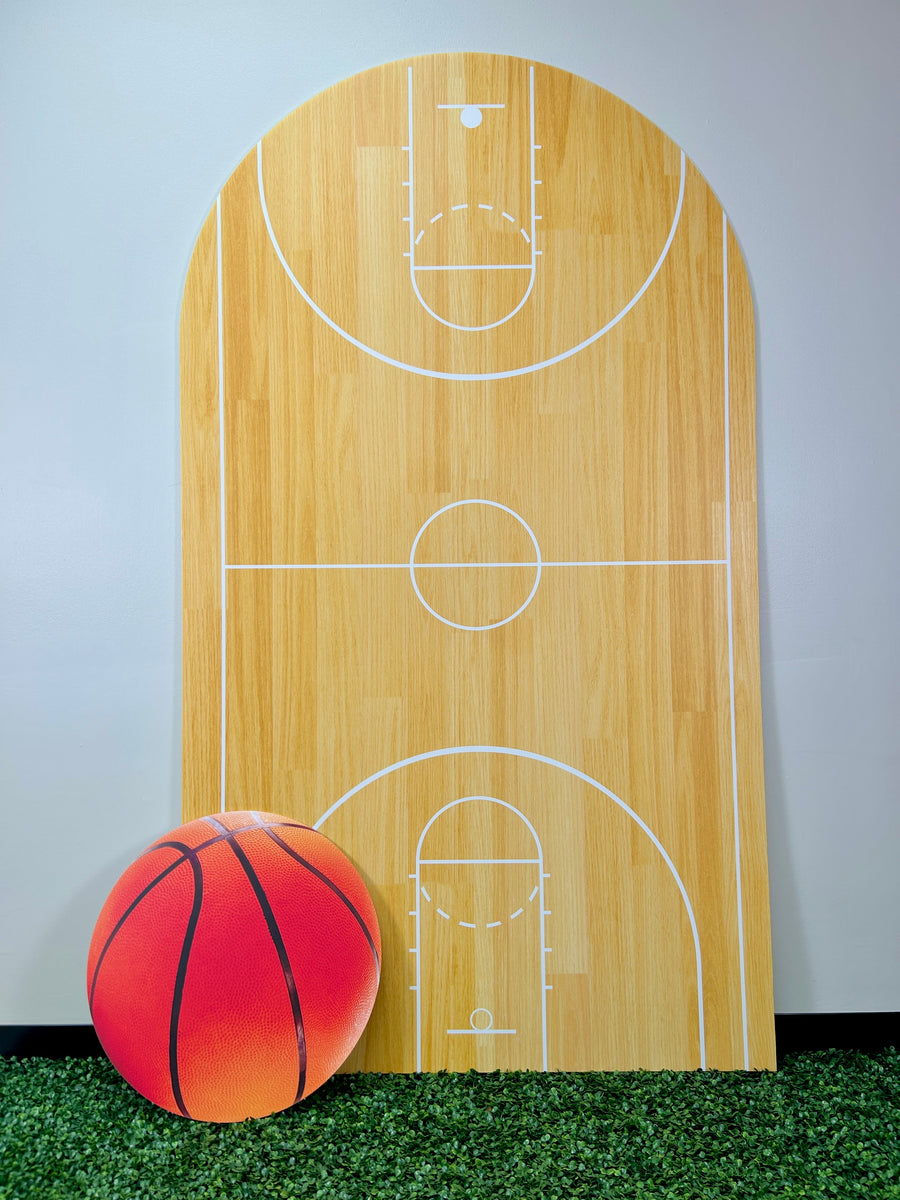 Basketball Court Party Backdrop - Sports Party Backdrop - Sports Theme ...