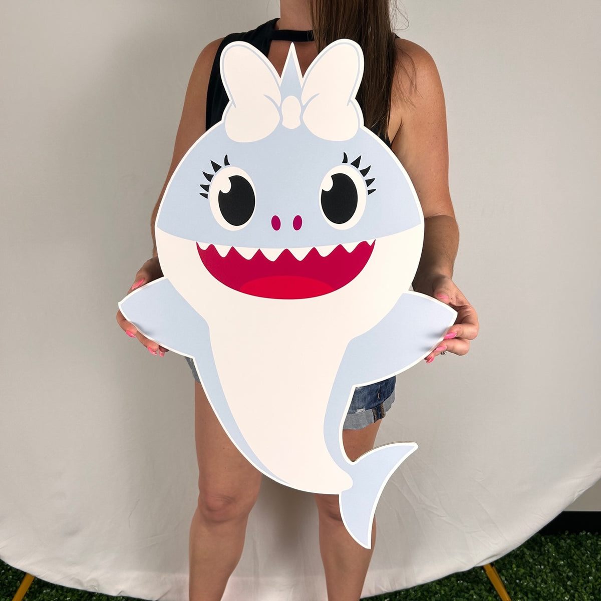 Foam Board Blue Baby Shark Party Prop - Custom Character Cutout - Part – Sticky Wall Vinyl LLC