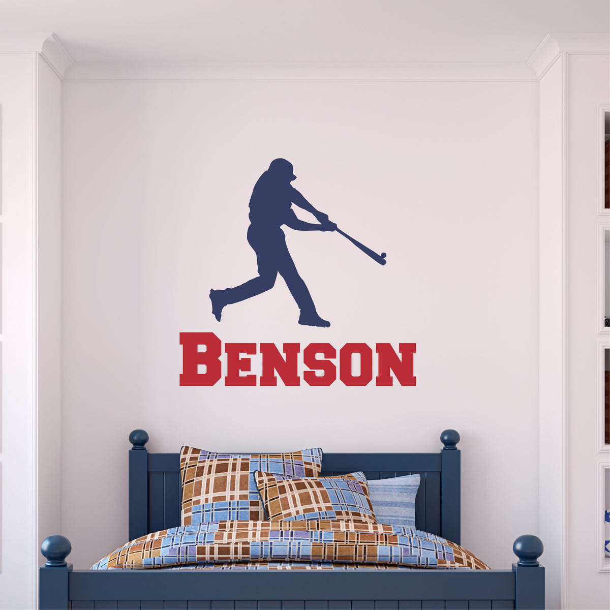 Baseball Name Wall Decal Baseball Sticker Custom Name Personalized Nam ...