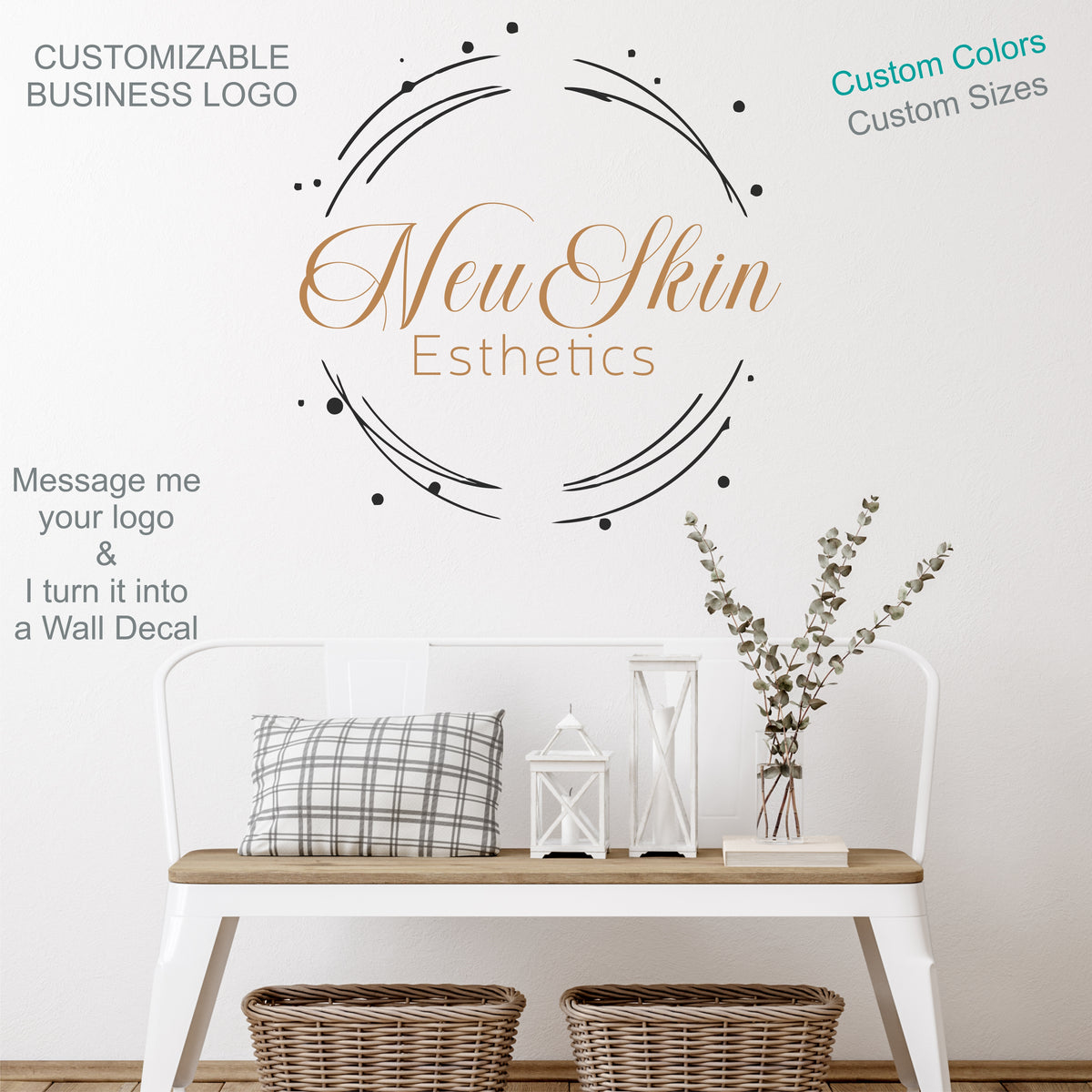 Personalized Business Logo Wall Decal – Sticky Wall Vinyl LLC