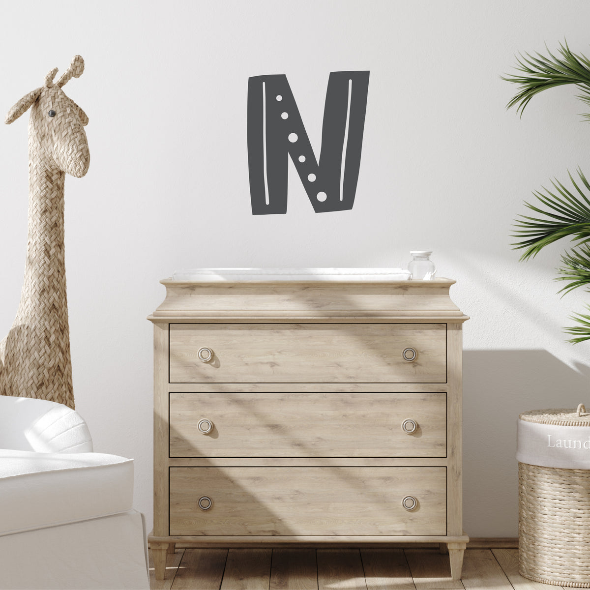 Initial Sticker - Initial Decal - Boho Wall Decal – Sticky Wall Vinyl LLC