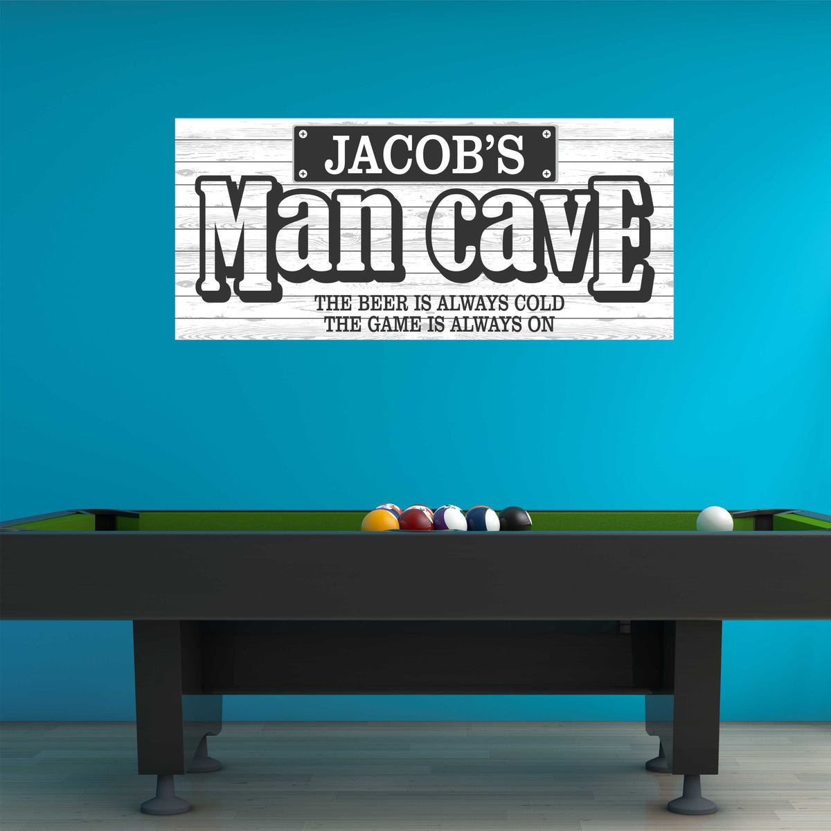 Man Cave Sticker Name Sticker Personalized Man Cave Wall Decal – Sticky ...